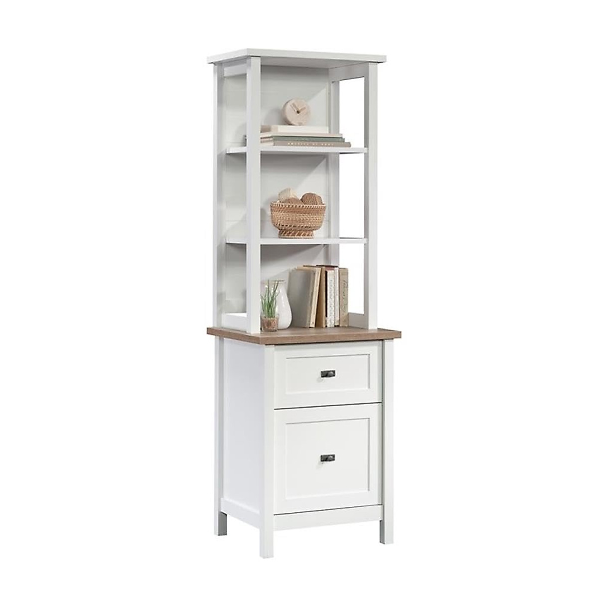 Sauder Cottage Road Engineered Wood Storage Tower in White Finish