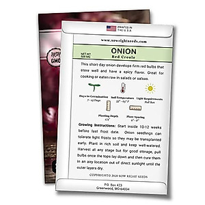 Sow Right Seeds - Onion Seed Collection for Planting - Yellow Sweet Spanish, Red Creolo, and Japanese Bunching Onion - Non-GMO Heirloom Packets with Instructions to Plant a Home Vegetable Garden