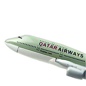24-Hours Qatar Airways Company Q.C.S.C. B747 Alloy Metal Models Birthday Gift Plane Models Toys