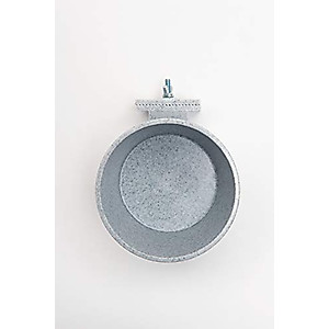 Lixit Quick Lock Removable Dog Kennel Bowls for Wire and Soft Sided Crates (20oz Wire Crate, Granite)
