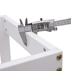 Kitchen Step Stool for Kids with Safety Rail,Solid Wood Construction Toddler Learning Stool, Montessori Toddlers Kitchen Stool Tower (White)