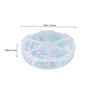 1 Box Imitation Pearl Jewelry Beads Round Pearl Beads Fake Pearl Beads Gradients Color Beads Fake Pearls Beads labret Jewelry Pearl Beads for Bracelets Scatter orb Plastic Fashion