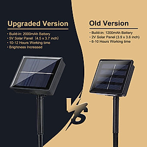 Joomer Green Solar String Lights, 105ft 300 LED 8 Modes Outdoor String Lights Waterproof Fairy Tree Lights for Garden, Patio, Fence, Balcony, Outdoors