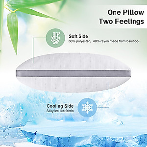 Meoflaw Cooling Pillows Body Size,Shredded Memory Foam Bed Pillows for Sleeping, Supportive Body Pillows for Back & Side Sleepers,Adjustable Pillows Body Size with Washable Removable Cover