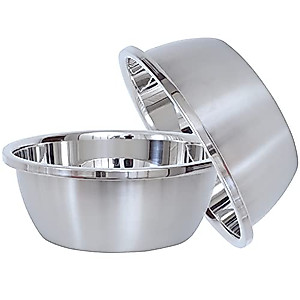 Stainless Steel Large Dog Bowl, 176oz High Capacity Dog Food Bowls for Large Dogs (2 Pack) (176oz（2pc）, Primary Colors)