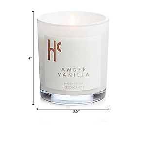 Hillside Candle Amber Vanilla Scented Candles, Single Wick Soy Candles, Luxury Candles, Scented Candles for Home, Vanilla Candle (9 oz)