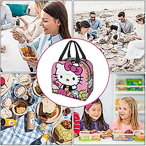 Val Pasco Lunch Box Large Capacity Lunch Bag Cute Insulated Bento Lunch Box for Boys Girls Women Adult