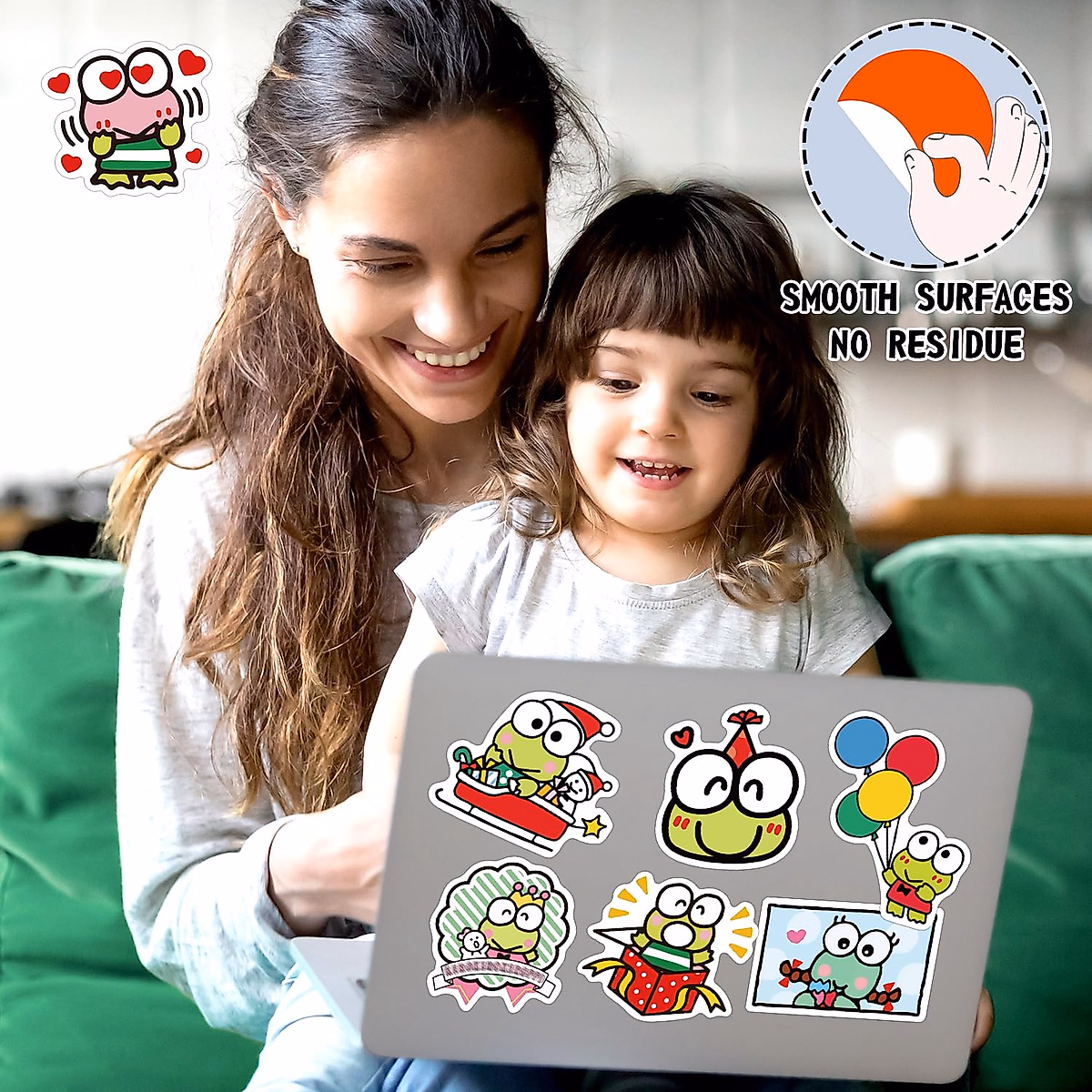 100PCS Kawaii Cartoon Stickers Cute Frog Stickers Vinyl Waterproof Stickers for Laptop Water Bottles Skateboard Guitar Boys Girls Kids Teens Adults Birthday Party Supplies