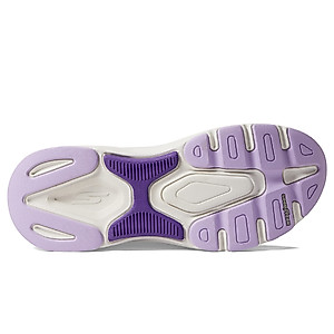 Skechers Women's Max Cushioning Arch Fit Fluidity Hands Free Slip-Ins Sneaker, Black/Purple, 8.5