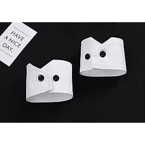 Huliyhus Fake Collar Detachable Dickey Collar Lapel Choker Peter Pan Necklace False Collar and Wrist Cuffs Detachable False Sleeves (Type 1), One Size