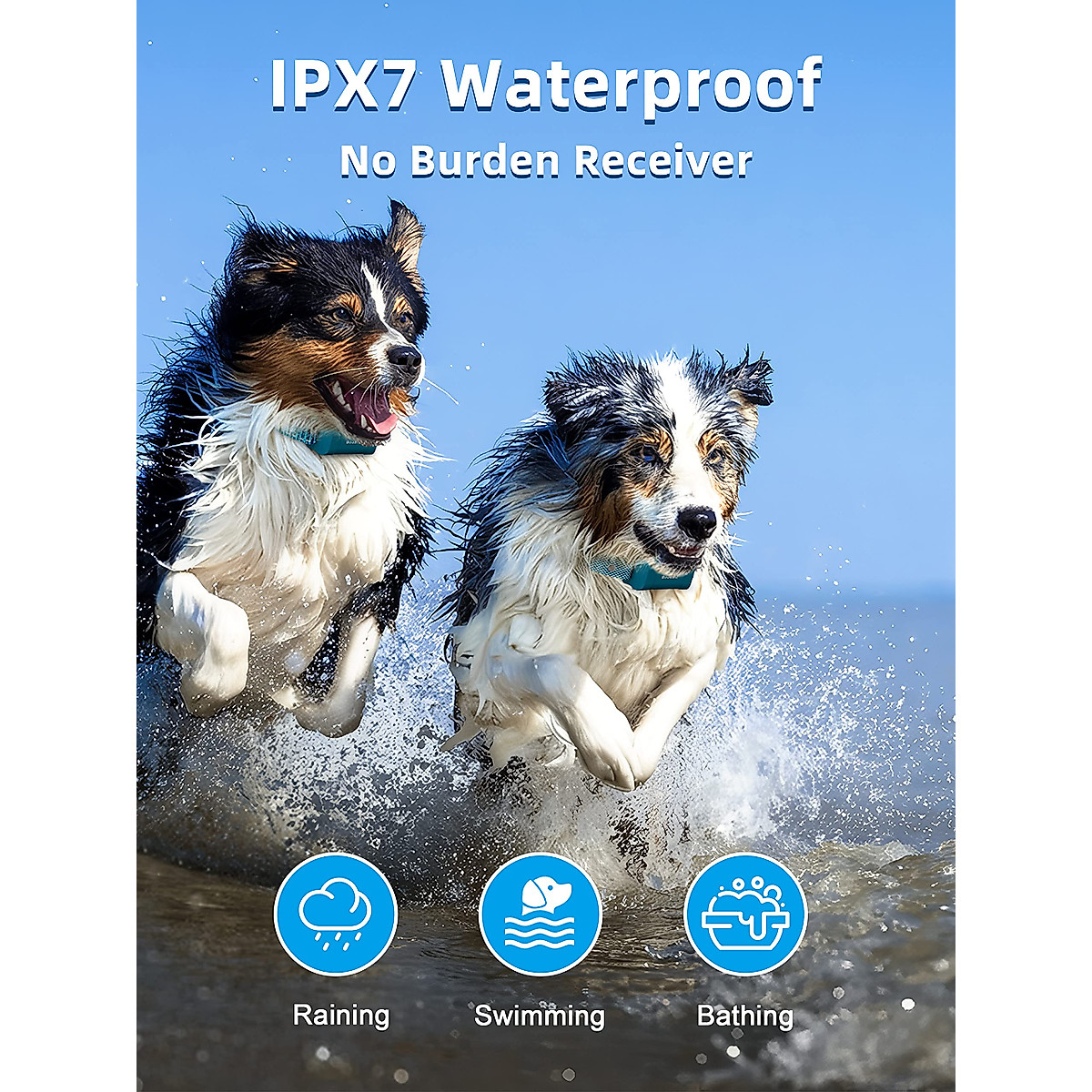 Bousnic Dog Training Collar with Remote - 4000ft Waterproof Dog Shock Collars 2 Dogs for Large Medium Small Dogs Rechargeable E Collars for Dogs Training with Beep Vibration Humane Shock(1-16) Mode