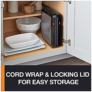 KRUPS Belgian Waffle Maker, Waffle Maker with Removable Plates, 4 Slices, Silver/Black