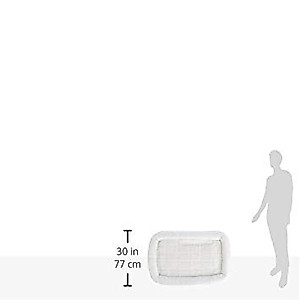 MidWest Homes for Pets Bolster Dog Bed 36L-Inch White Fleece Dog Bed w/ Comfortable Bolster | Ideal for Intermediate Dog Breeds & Fits a 36-Inch Dog Crate | Easy Maintenance Machine Wash & Dry