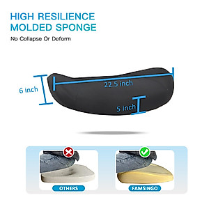 FAMSINGO Ergonomic Mesh Office Chair, High Back Comfortable Desk Chair with Adjustable Lumbar Support, Headrest and Flip-up arms, Wide Memory Foam Seat, Executive Swivel Chair(Black)