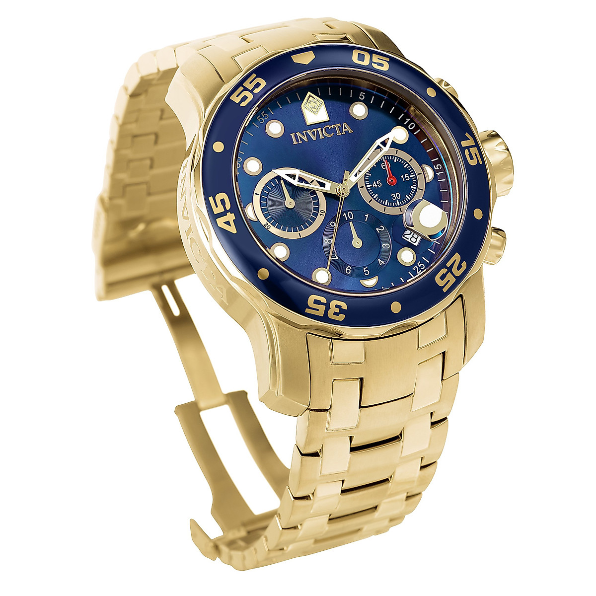 Invicta Men's 0073 Pro Diver Collection Chronograph 18k Gold-Plated Watch