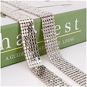 jascaela Women's Crystal Belt Metal Waist Chain Sparkle Rhinestone Decorated Skinny Waistband Dress Accessories Silver