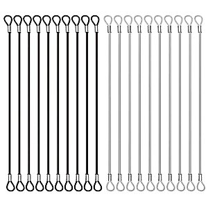 20 Pack Safety Stainless Steel Tethers,2 Color Coated Security Tether Lanyard Kit Cable Wire Compatible with Gopro Hero All Editions,Action Camera Series Devices and Other Applicable Equipment