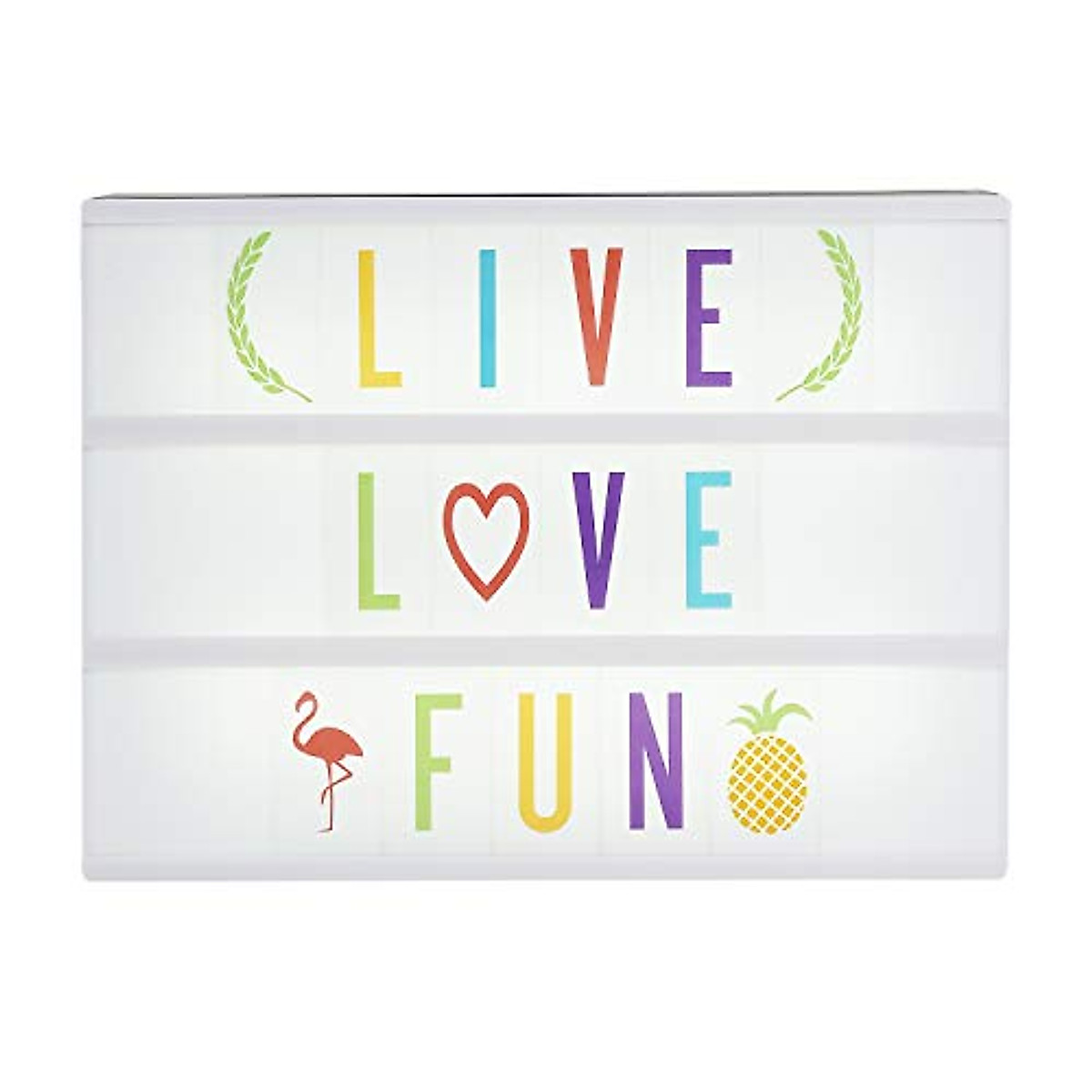 My Cinema Lightbox Extra Letter and Symbol Packs, Colour Letters, Emojis, Fonts, for Light Box Size A5, A4, A3, Plus Storage (A4 - Original Lightbox, Vibrant Colors - Letters, Numbers, Symbols)