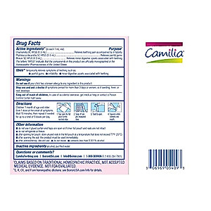 Boiron Camilia Teething Drops for Daytime and Nighttime Relief of Painful or Swollen Gums and Irritability in Babies - 30 Count