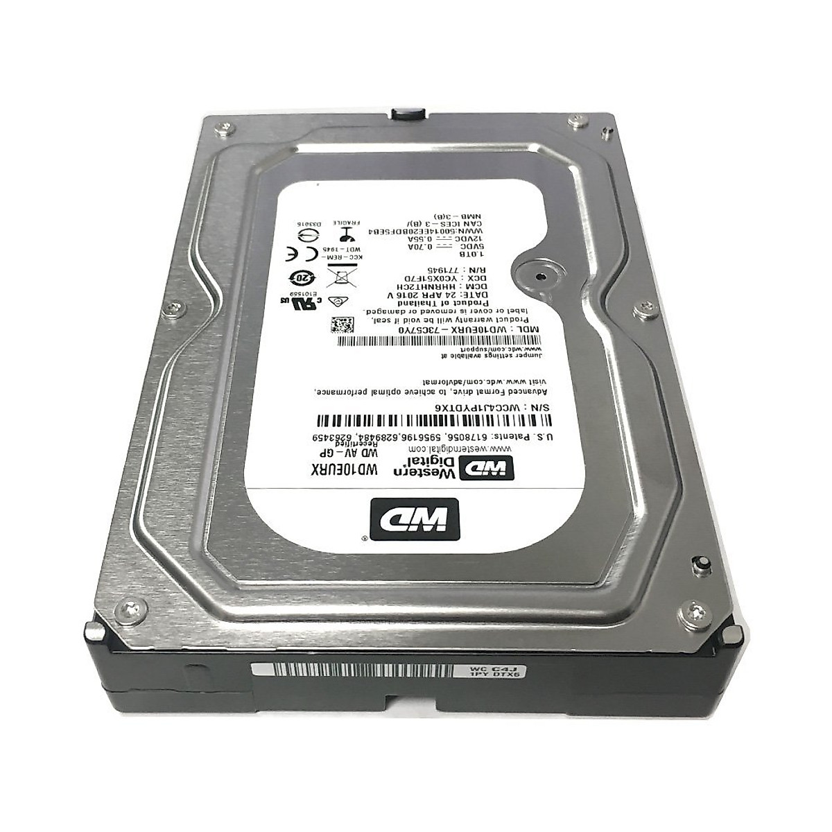 Western Digital AV-GP WD10EURX 1TB IntelliPower 64MB Cache SATA III 6.0Gb/s 3.5in Internal Hard Drive [Renewed]- w/1 Year Warranty