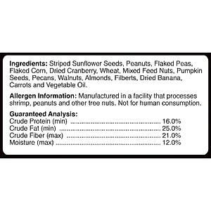 FM Brown Bird Lover's Blend Squirrel Crazy Feast, 3 lbs.