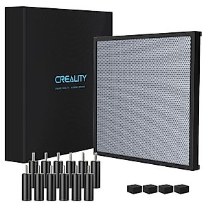 Creality Honeycomb Laser Bed, Honeycomb Platform with 12Pcs Extra Risers and Aluminum Panel for Laser Engraver and Cutter Machine, 12.6" * 12.6"