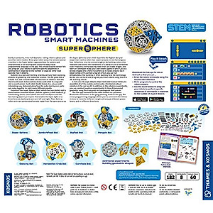 Thames & Kosmos Robotics: Smart Machines - Super Sphere STEM Experiment Kit | Build & Program a 9-inch Robotic Sphere + 6 Other Robot Models | Basic Coding | Color Manual | Requires Tablet, Smartphone