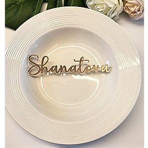 XIAOYUE 10pcs Shana Tova Place card,Acrylic Shana Tova Place Card for Elegant Weddings,Rosh Hashanah Celebrations & Special Events (Rose Gold Mirror)