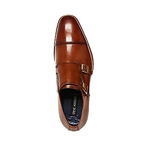 Steve Madden Men's Teon Monk-Strap Loafer, Tan Leather, 11