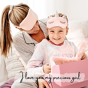 TrueSooth Unicorn Gifts for Girls Age 6-8 - Lavender Plushie/Plush Star Pillow, Girls Unicorn Sleep Mask, Mug, Notebook Set - Birthday for 6, 7, 8 Year Old Girl, Little Girl Gifts