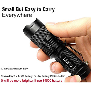 Ulako Single 1 Mode Zoomable LED 150 Yard Green Light Flashlight Torch for Fishing Hunting Detector
