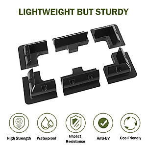 HQST ABS Plastic Corner Bracket Solar Panel Roof Drill-Free Mount for RV, Boats, Motorhomes,Buses
