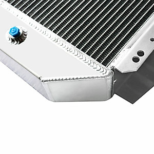 RadBuild DPI433 4 Row Aluminum Radiator for 1966-1979 Ford F100 F150 F250 F350 F500 Bronco Trucks V8 CC433 CU433 Radiador 1967 1968 1973 1974 1975 1976 1977 1978 1979 67 68 69 72 74 Downflow Radiators