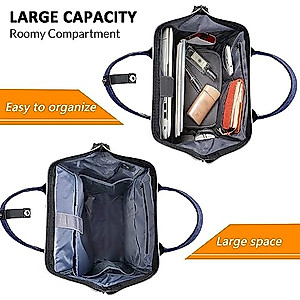 Ytonet 17 inch Laptop Backpack for Men Women, Extra Large School Bookbag Purse With USB Charging Port Anti Theft Procket, Travel Work Carry on Bag Water Resistant College Backpack For School, Blue