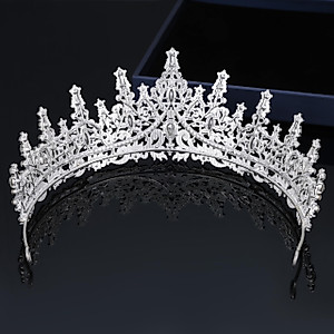 Kamirola Silver headbands for women Wedding Crystal Tiaras and Crowns for Women,Queen Crown,Rhinestone Princess Bridal Birthday Party Prom Halloween Quinceanera Pageant Christmas