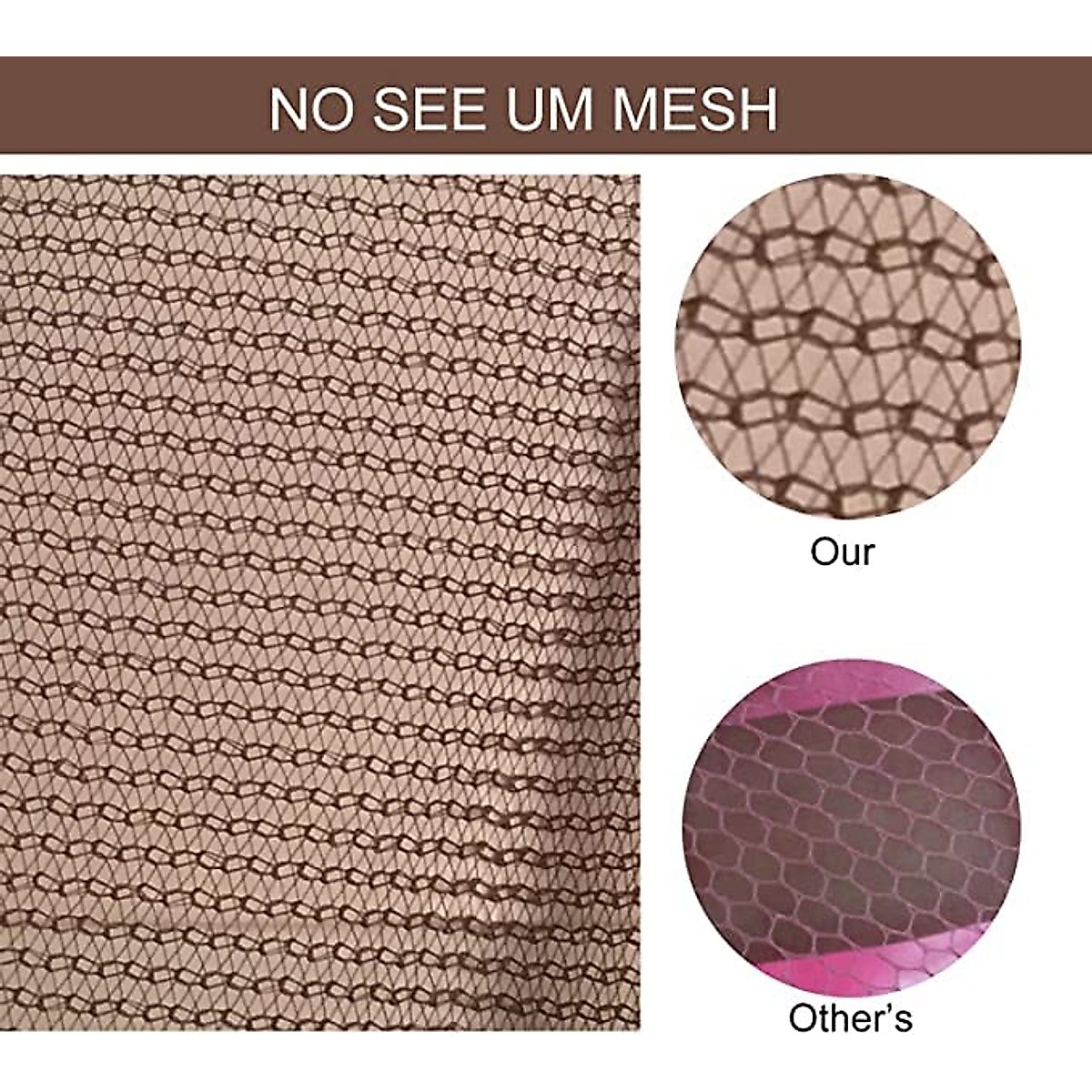 Aventik No-See-Um Camping Mosquito Net Bed Compact and Ultra-Light for Travel，Finest Holes Mesh 2000 Noseeum Netting for Camping and Hiking, Without Sleeping Mat (Single Brown Color, M)
