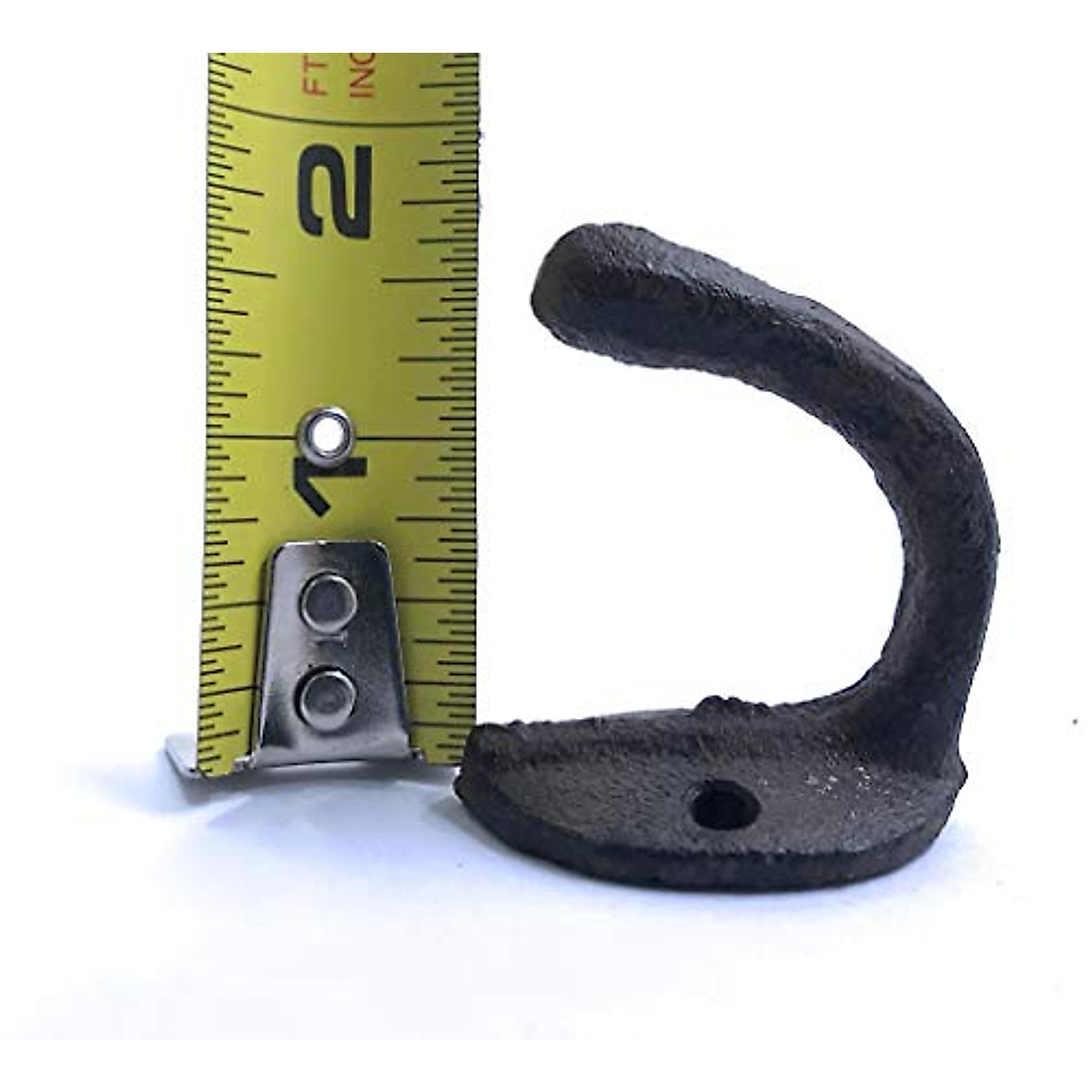 Rustic Cast Iron Coat Robe Door Hooks Set of 6