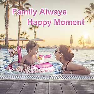 Inflatable Pool Floats Kids-Girls Pool Toys for Toddlers Ages 3-8, Kids Floats for Swimming Pool, Pink Princess Pool Floaties for Summer Water Toys