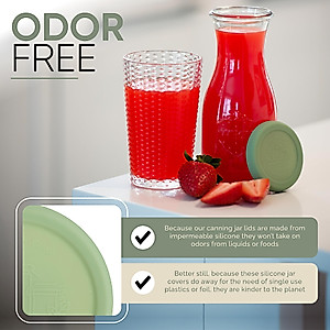 Jartastix 100mm Silicone Lids for WECK Jars - Set of 2 - Weck Jar Silicone Lids for Storage - Fits WECK 738, 739, 740, 741, 742, 743, 744, 745, 776, 748, 974 (Grey, 100mm)