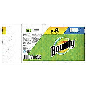 Bounty Select-A-Size Paper Towels, White, 4 Double Rolls = 8 Regular Rolls, 4Count (Pack Of 4)