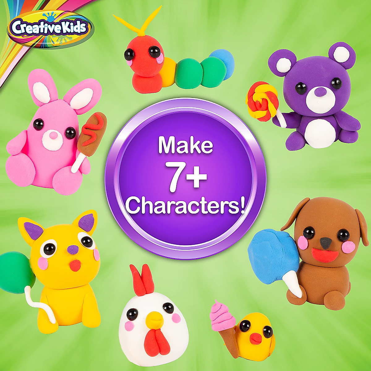 Creative Kids Air Dry Clay Ferris Wheel Kit - Easy Modeling 7+ Clay Characters- Includes 8 Clay Colors, Art Supplies and Sculpting Tool- Arts & Crafts Birthday Gift for Boys and Girls 6+ Years Old