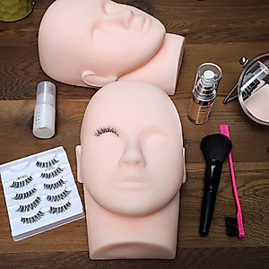 Bright Creations Silicone Mannequin Makeup Practice Head (2 Pack)