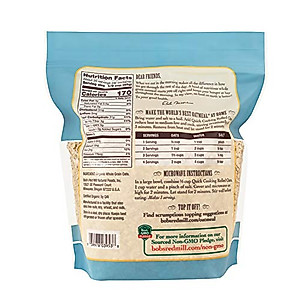 Bob's Red Mill Organic Quick Cooking Rolled Oats, 32-ounce (Pack of 4)