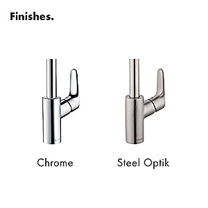 hansgrohe Bath and Kitchen Sink Soap Dispenser, Contemporary Premium Modern in Chrome, 04539000 Small