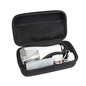 Hermitshell Hard Case Storage Bag for Waterpik Cordless Advanced 2.0 Water Flosser WP-580 WP-582 WP-583 WP-587(Black)