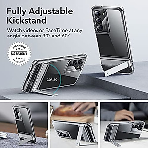 ESR for Samsung Galaxy S23 Plus Case, S23 Plus Phone Case with Stand, 3 Stand Modes, Military-Grade Drop Protection, Shockproof Slim Phone Cover, Case for Samsung S23 Plus, Boost Kickstand Case, Clear