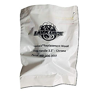 LavaLock BBQ Heavy Duty Spring Handle One Sided 3-1/2" Tapered Chrome Barbecue Smoker, Grill, Stove, Pit Accessories