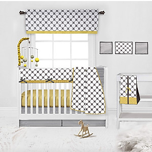 Bacati - Dots/pin Stripes Yellow Pin Dots Changing Pad Cover