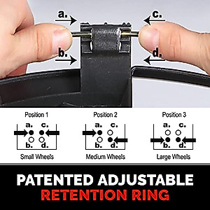 Pilot Automotive WH553-16S-BS 16 Inch Spyder Black & Silver Universal Hubcap Wheel Covers For Cars - Set Of 4 - Fits Most Cars