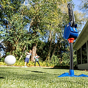 Franklin Sports Baseball Pitching Machine - Adjustable Baseball Hitting & Fielding Practice Machine For Kids - with 6 Baseballs - Great For Practice,Blue, Small